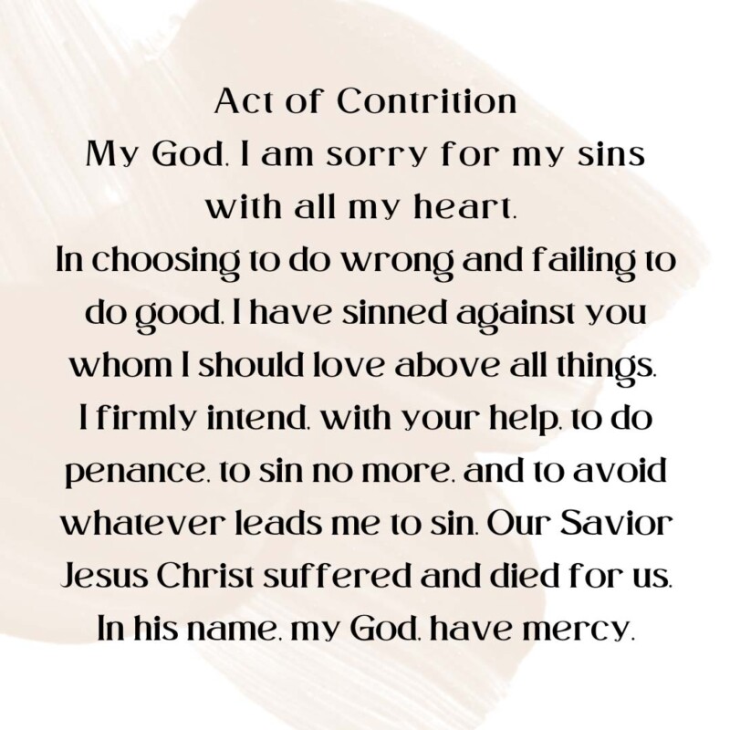 The Sacrament of Reconciliation - St. Mary of Gostyn Parish